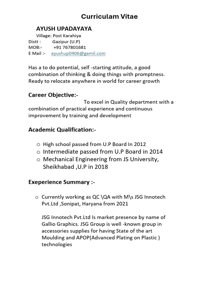 Ayush Resume (1) | PDF