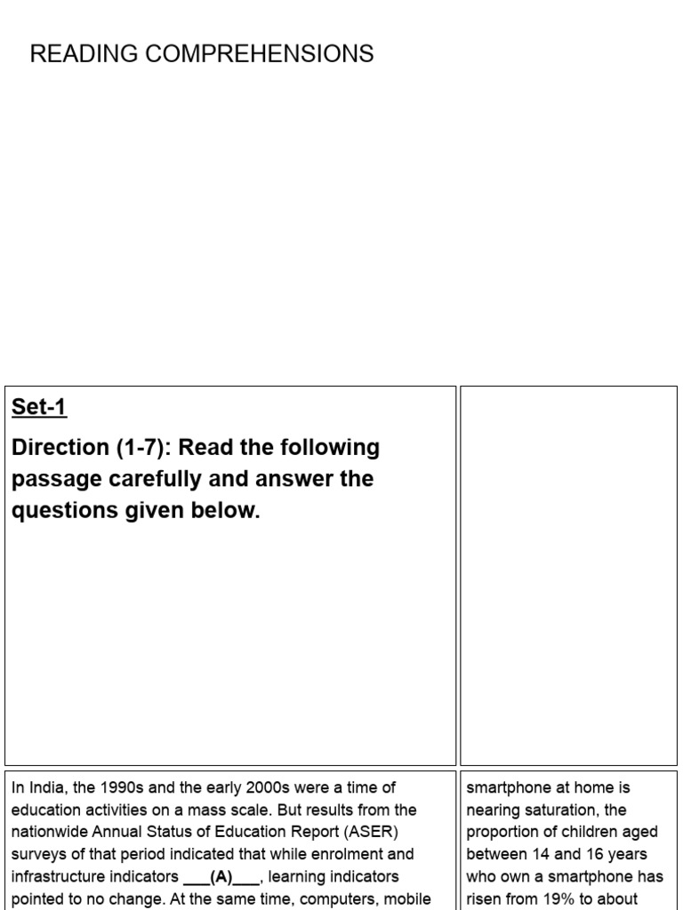 Reading Comprehension No Annotation 10TH Feb 2024 | PDF | Artificial Intelligence | Intelligence ...