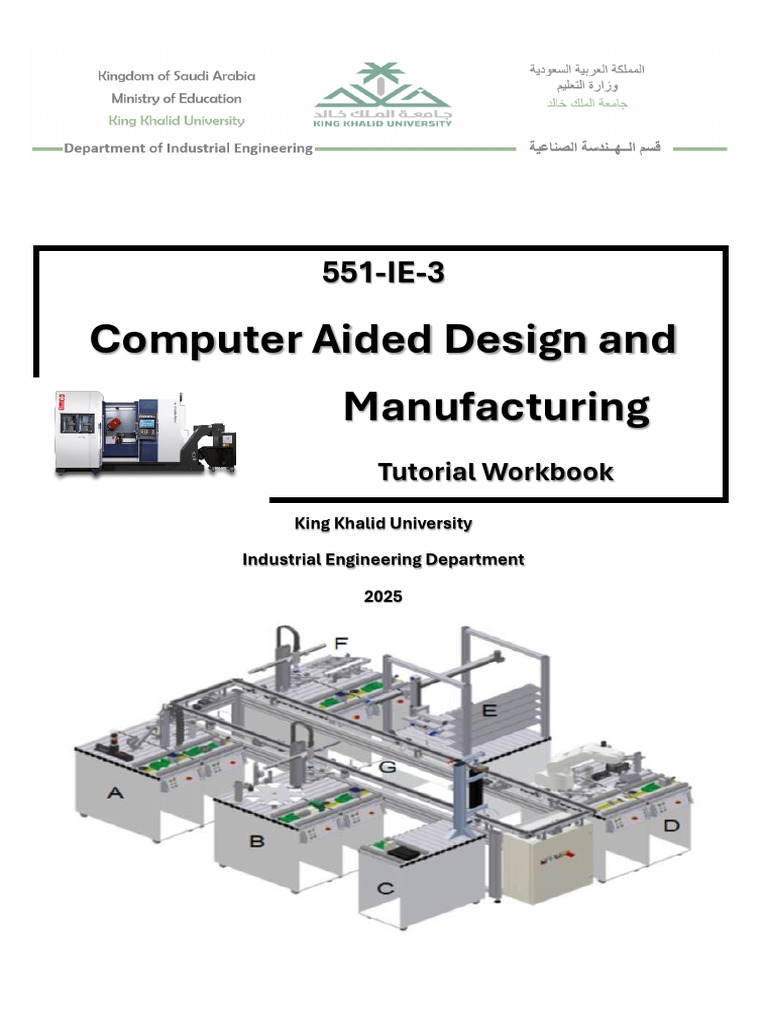 551-IE-3 Computer Aided Design and Manufacturing - Tutorial Manual 01 | PDF | Computer Aided ...