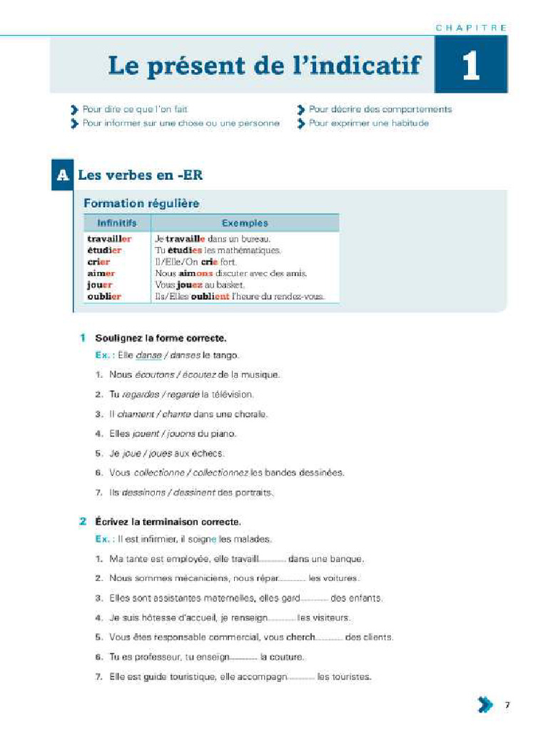 A2 - Reviser Le Présent de L'indicatif | PDF