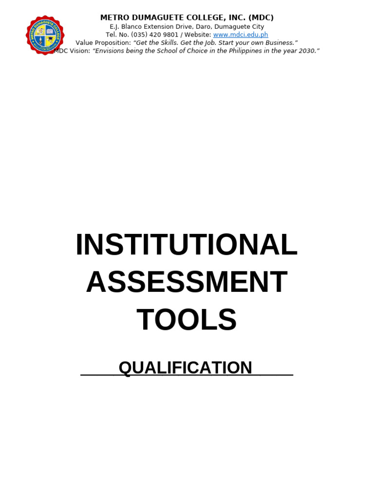 Institutional Assessment Tools | PDF | Troubleshooting