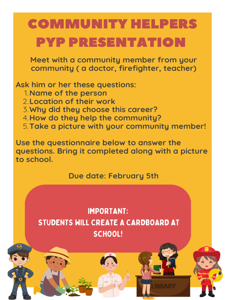 Community Helpers Pyp Project PDF | PDF