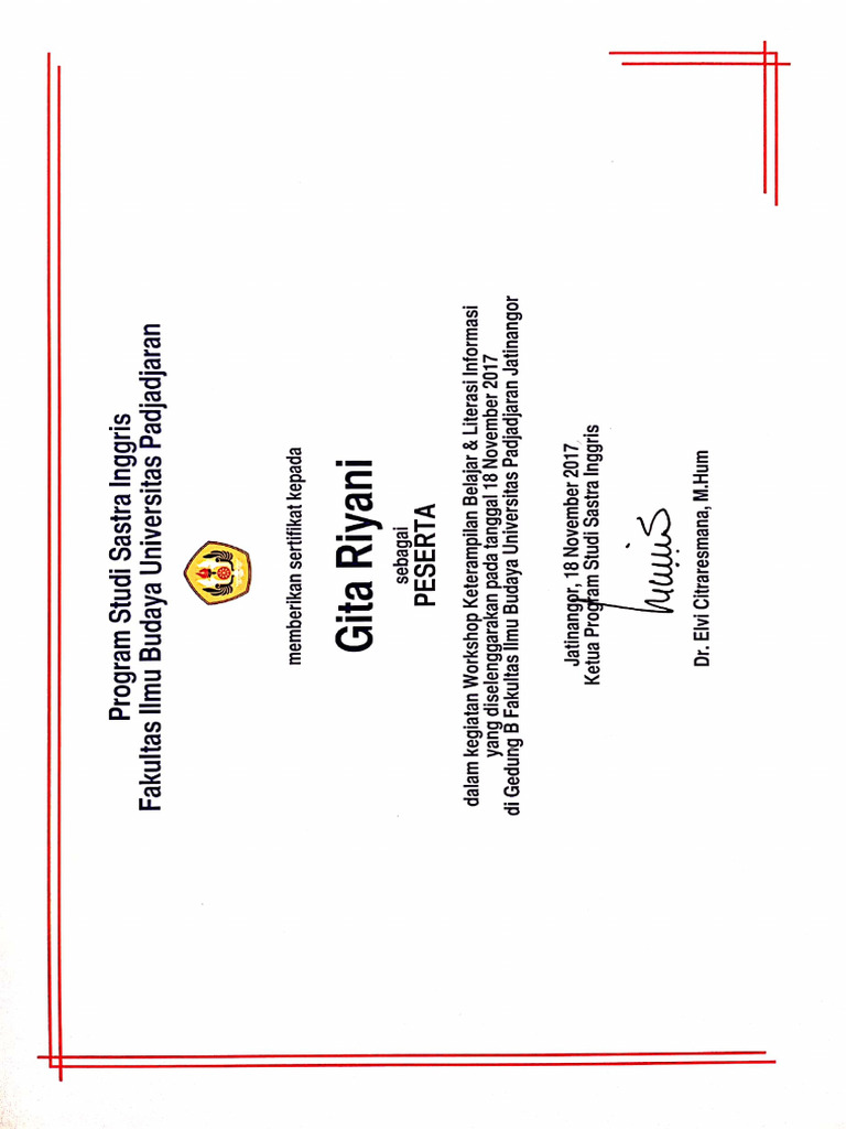 Sertif - 2017 - Literasi Sasing | PDF