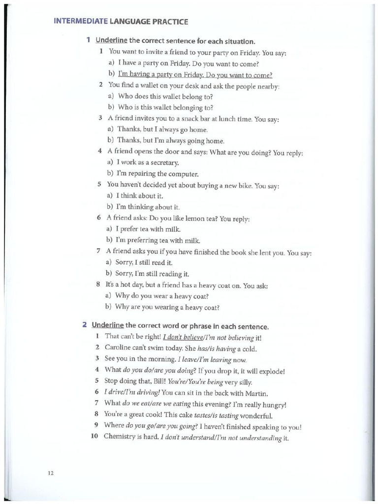 Unit 3: Present Time 2 | PDF