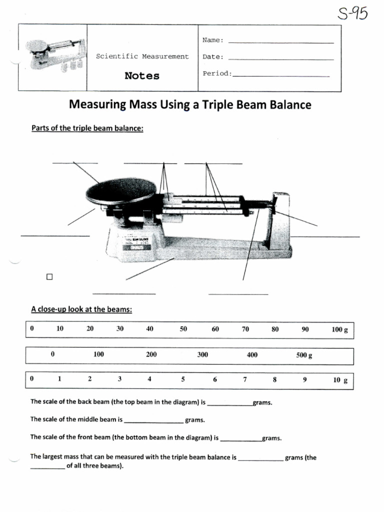 Using a Triple Beam Balance | PDF | Weighing Scale | Mass