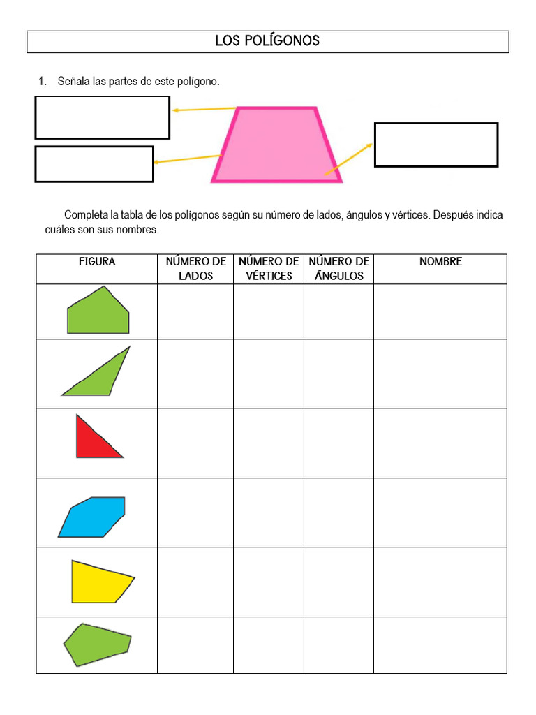 Polígonos: Partes y Clasificación | PDF