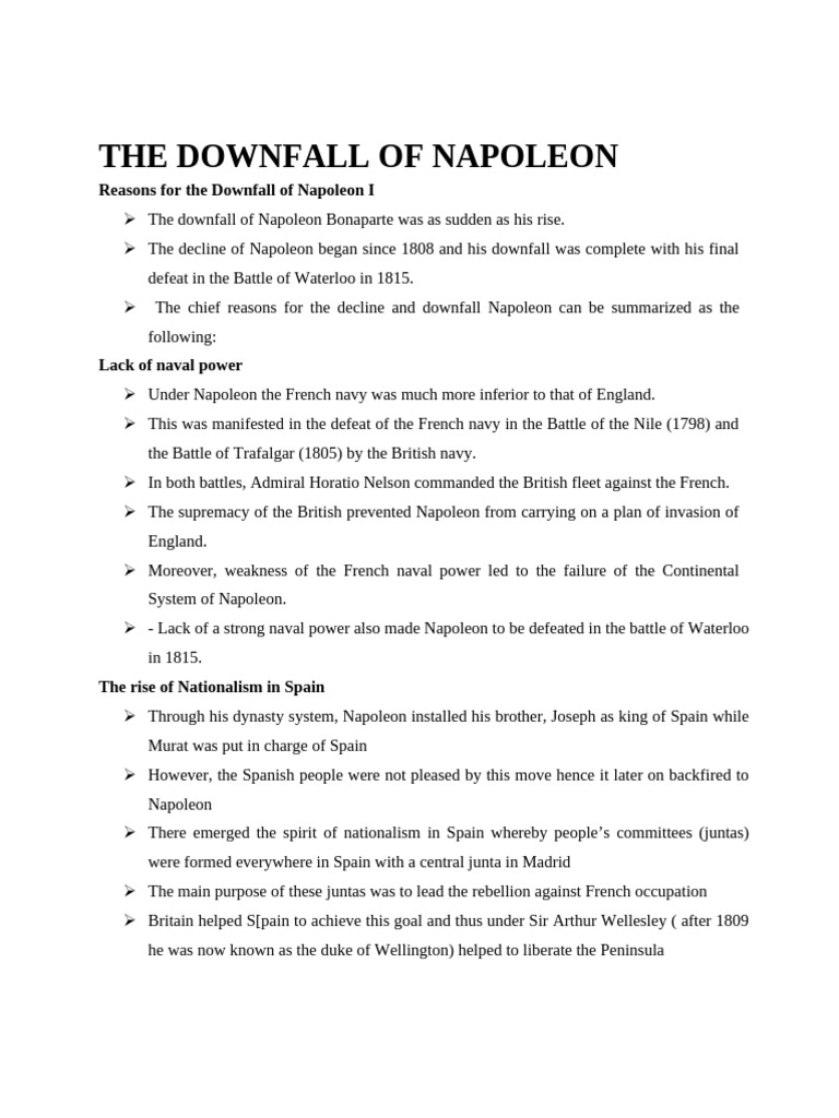 The Downfall of Napoleon | PDF | Napoleon | First French Empire