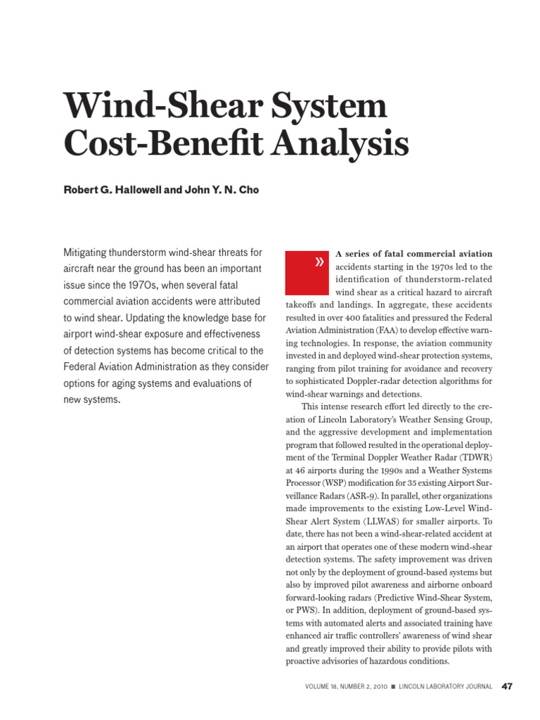 Wind-Shear System Cost-Benefit Analysis | PDF | Aviation | Meteorology