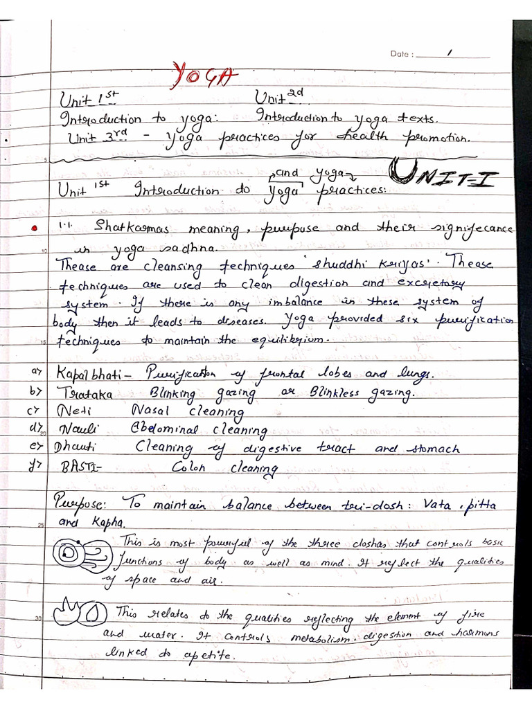 Yoga notes | PDF