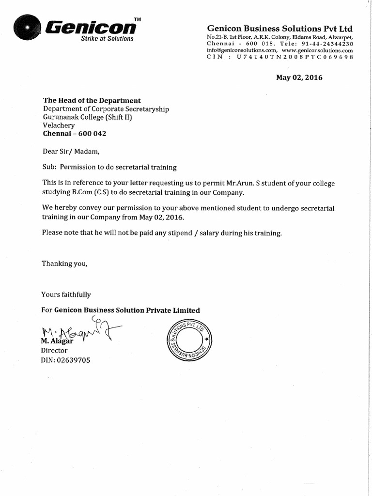 Internship - Genicon | PDF