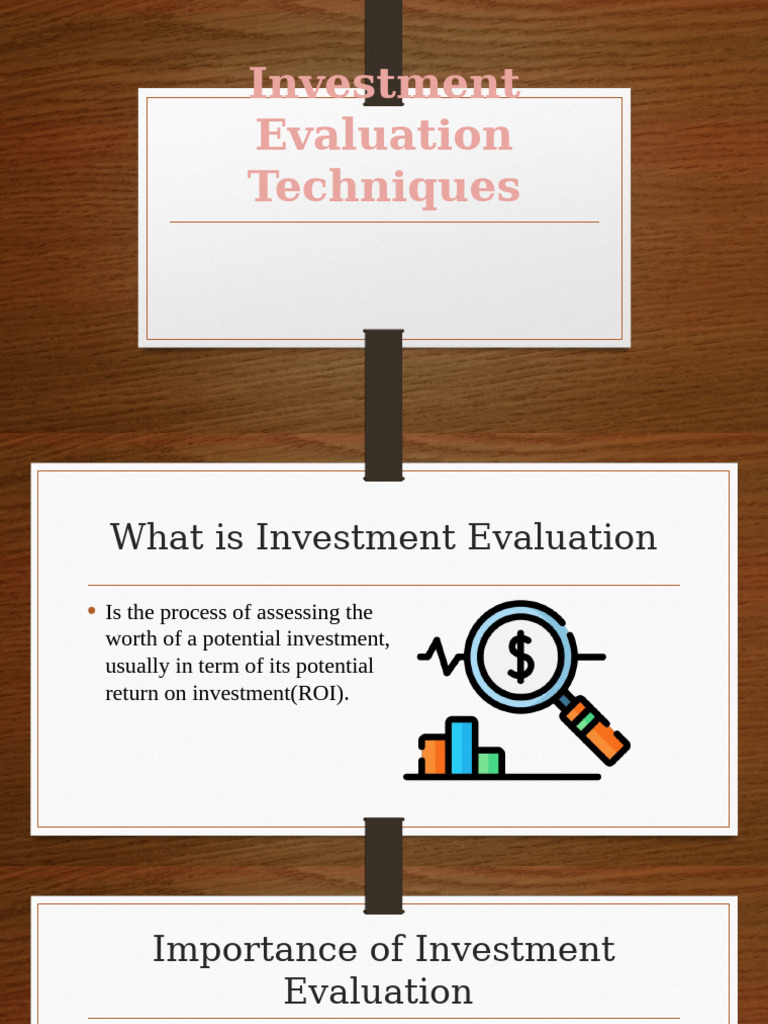 Investment Evaluation Methods | PDF | Net Present Value | Internal Rate ...