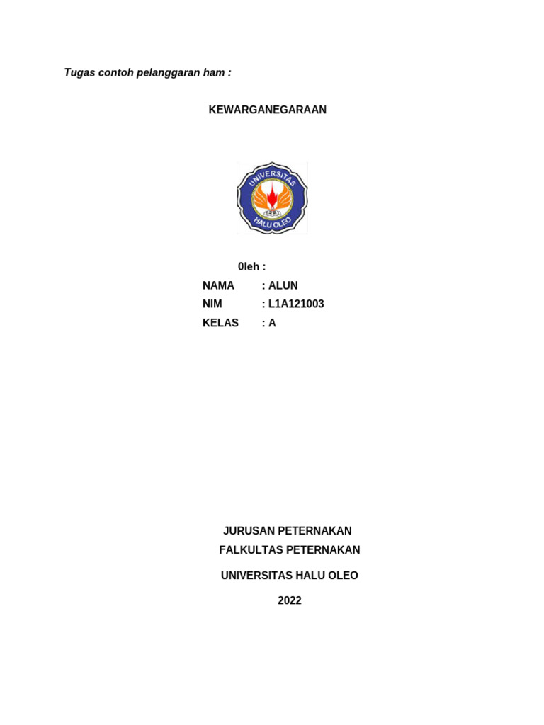 Contoh Pelanggaran HAM Berdasarkan Tingkat | PDF