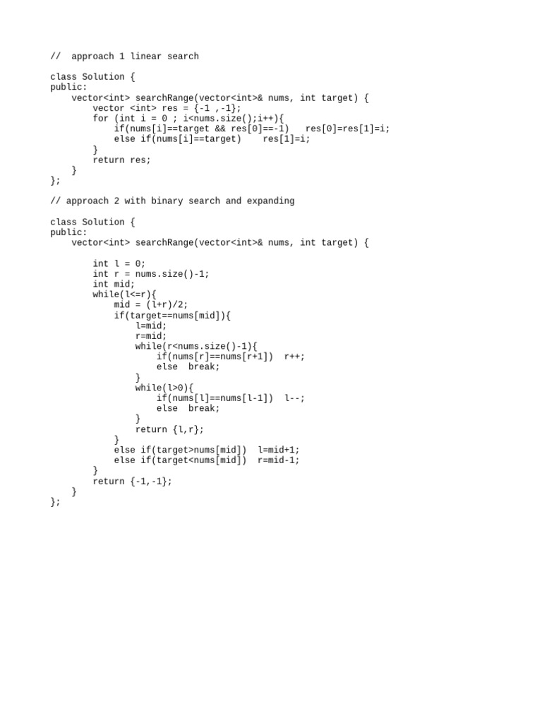 Find First and Last Position of Element in Sorted Array | PDF