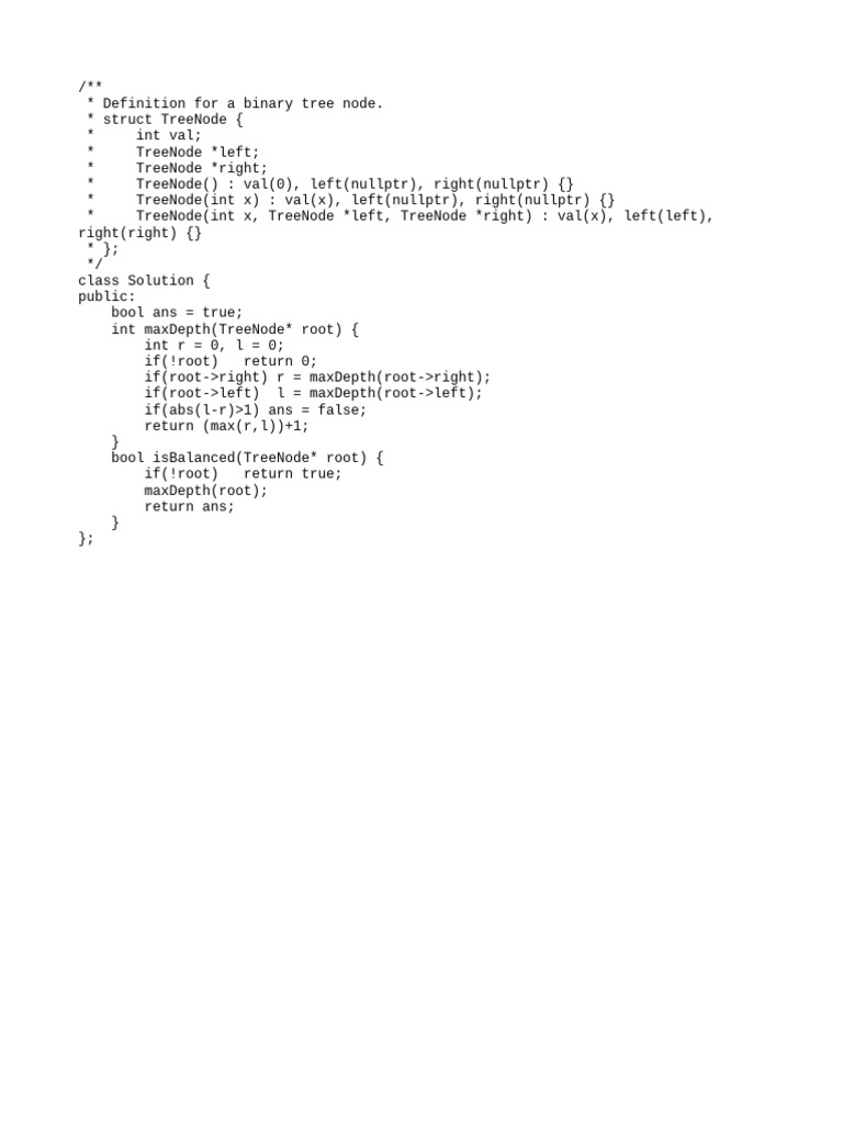 Balanced Binary Tree | PDF