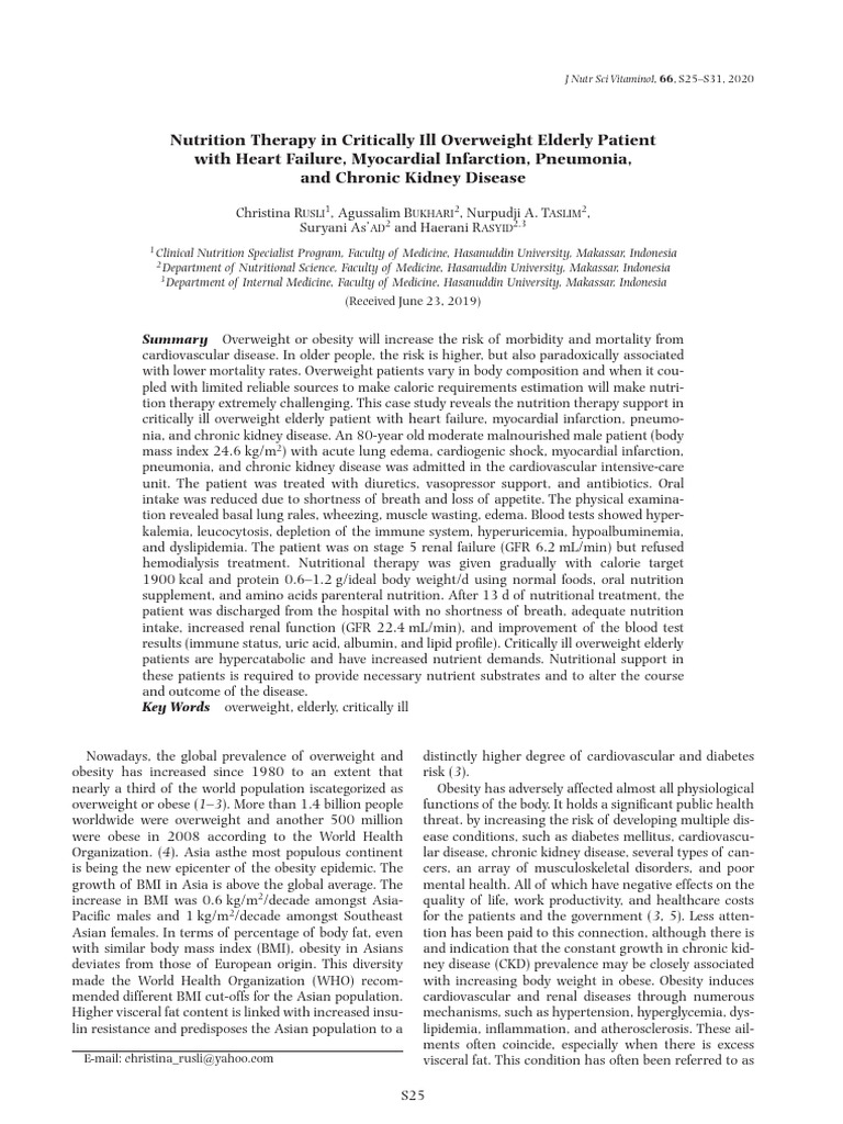 Nutrition Therapy in Critically Ill Overweigth Patient With CFH ... Nutrition Therapy in Critically Ill Overweigth Patient With CFH ...