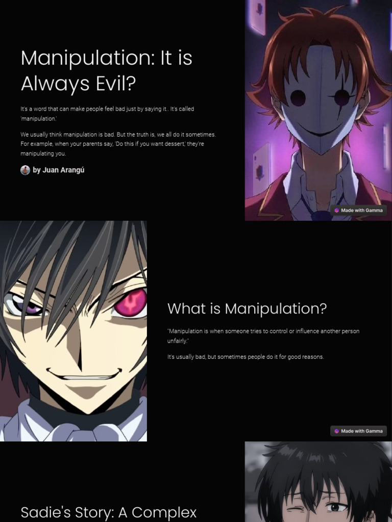 Manipulation It is Always Evil | PDF