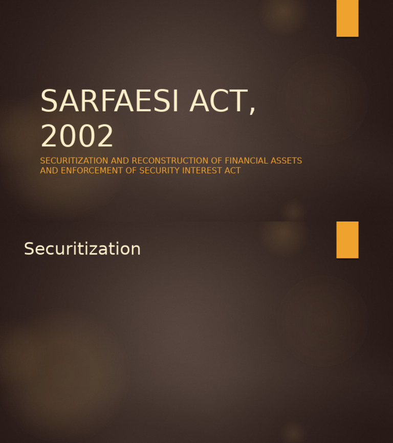 Sarfaesi Act, 2002 | PDF