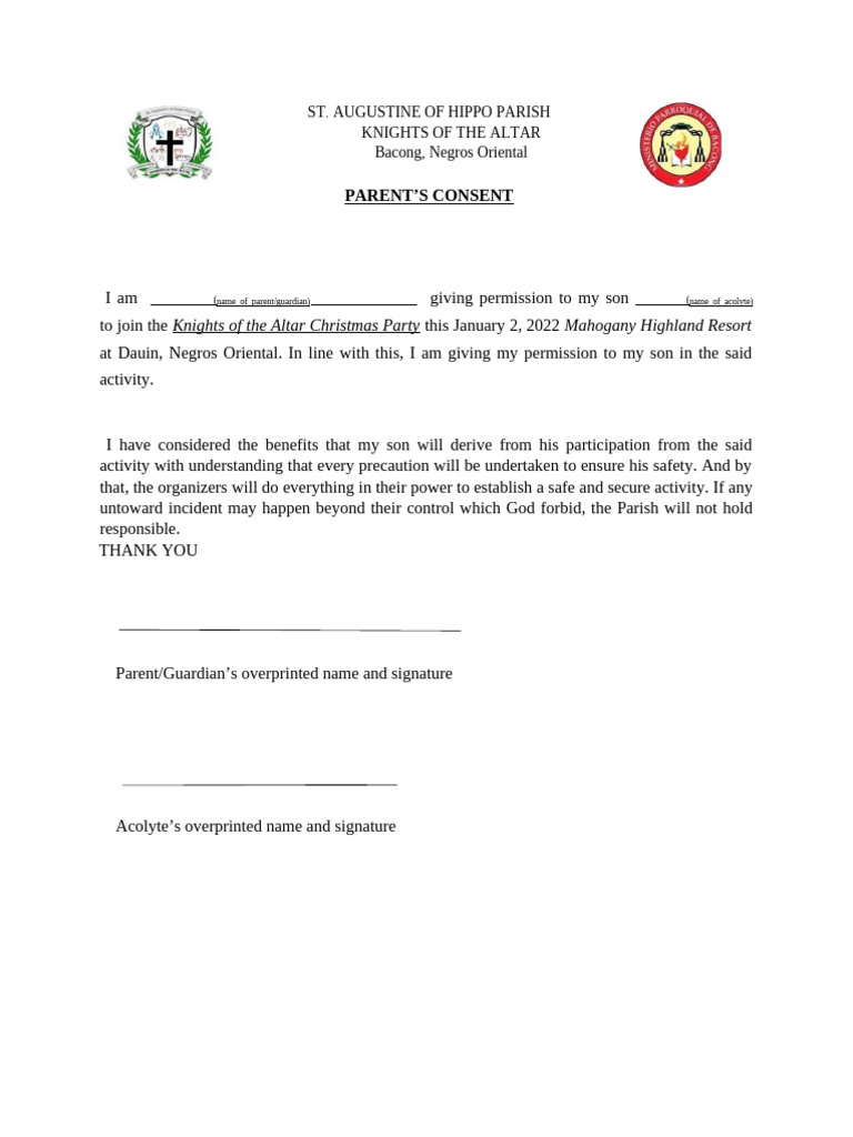 Parent's Consent Final | PDF