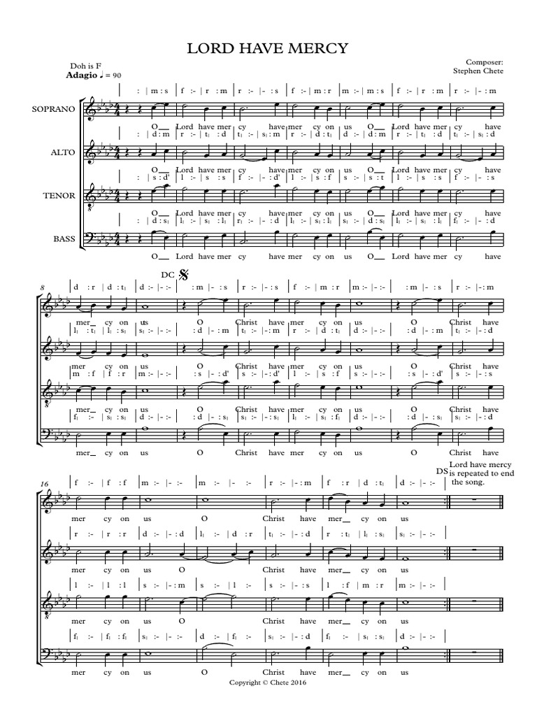 LORD HAVE MERCY - Full Score | PDF
