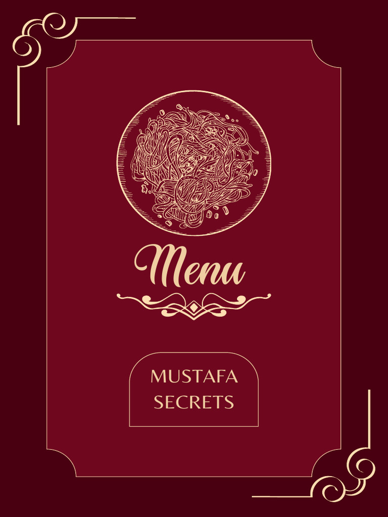 Mustafa Secrets Menu: Premium Dishes | PDF