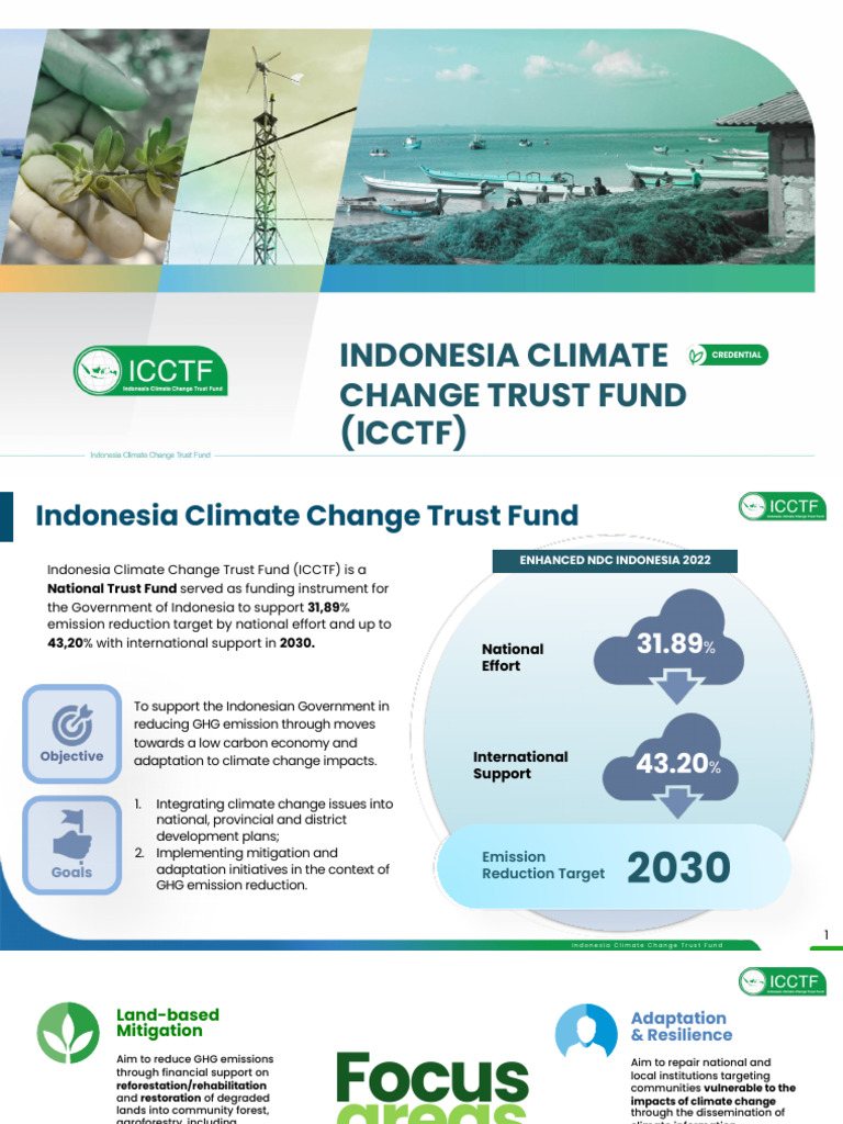 Indonesia Climate Change Transition Fund ICCTF - Credential - 2024 | PDF | Climate Change ...