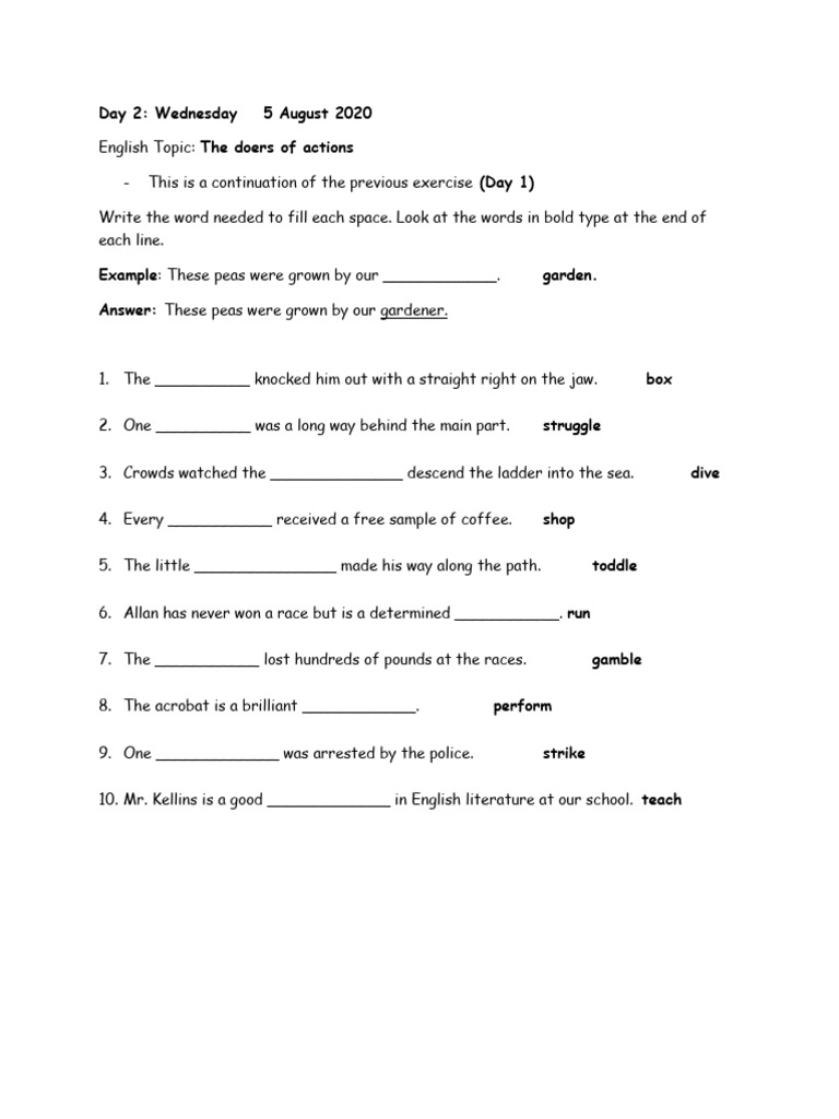 Day 2 English Standard 4 | PDF