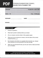 Standard 4 Mathematics Exam Paper | PDF | Rectangle | Mathematics