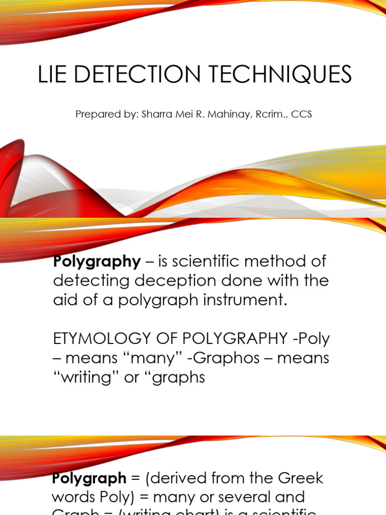 Lie Detection Techniques Explained | PDF | Polygraph | Nervous System