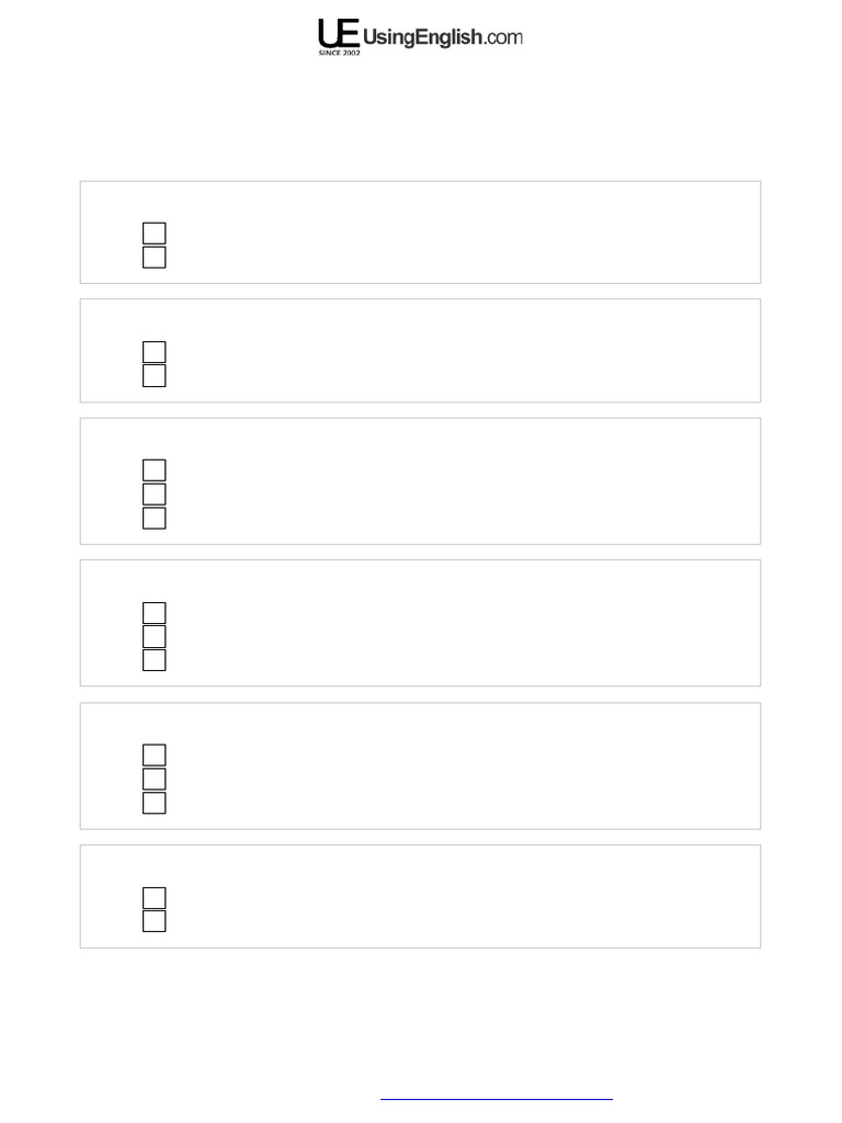 Handout 50 Question Level Test Advanced 32 | PDF