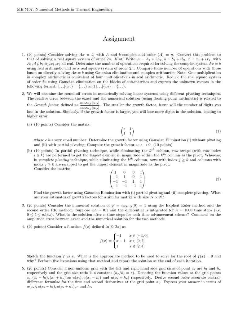 For Aditya | PDF | Numerical Analysis | Matrix (Mathematics)