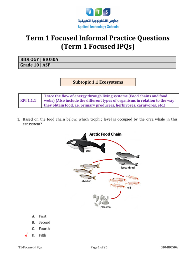 Ay2425 t1 Bio50a Focused Ipq Ak | PDF | Virus | Cell (Biology)