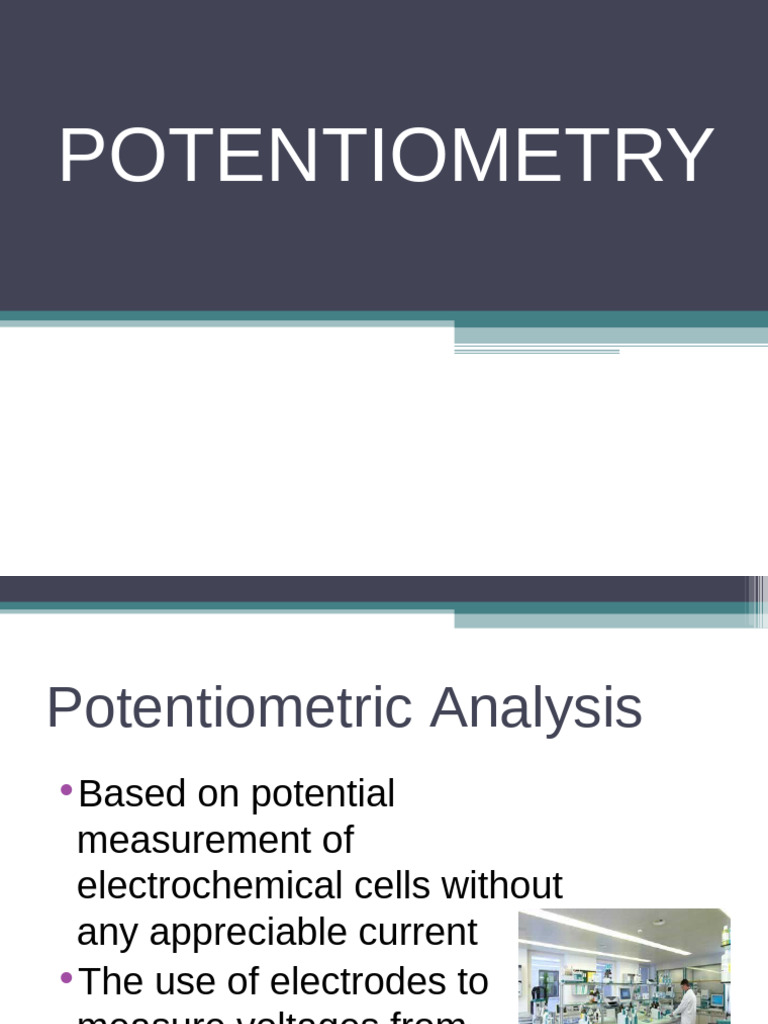 Potentiometry | PDF | Redox | Ion