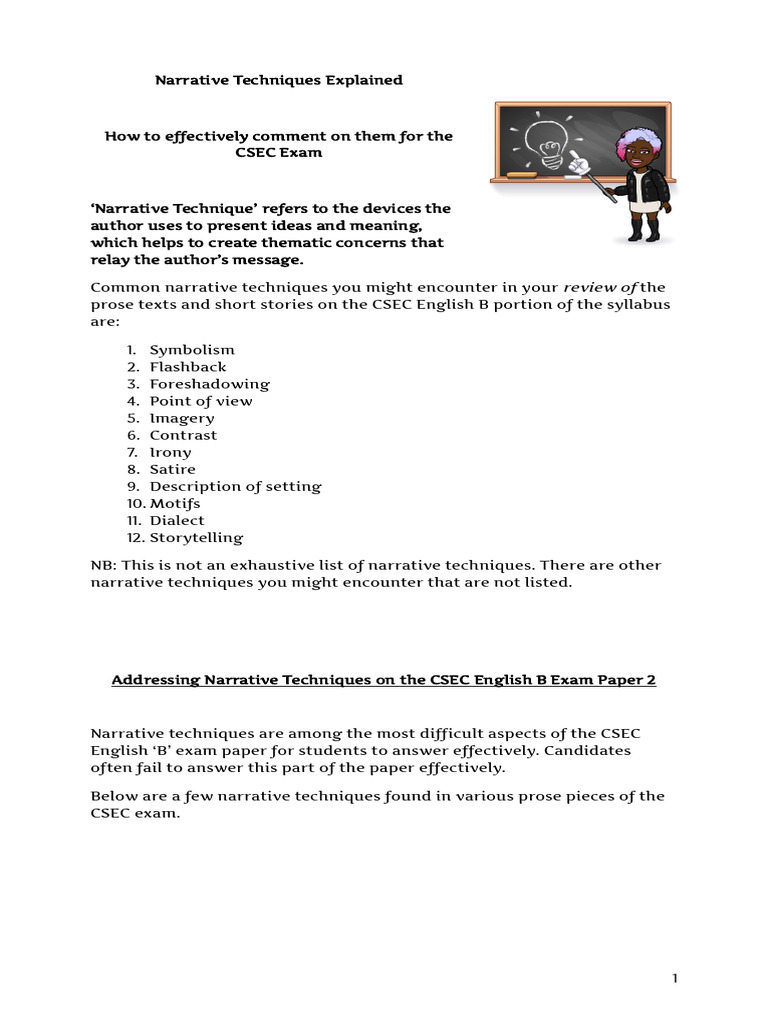 Narrative Technique Explained | PDF