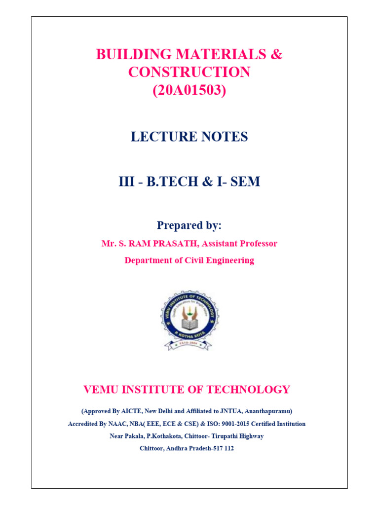 Construction Material Part One1 | PDF | Masonry | Building Insulation