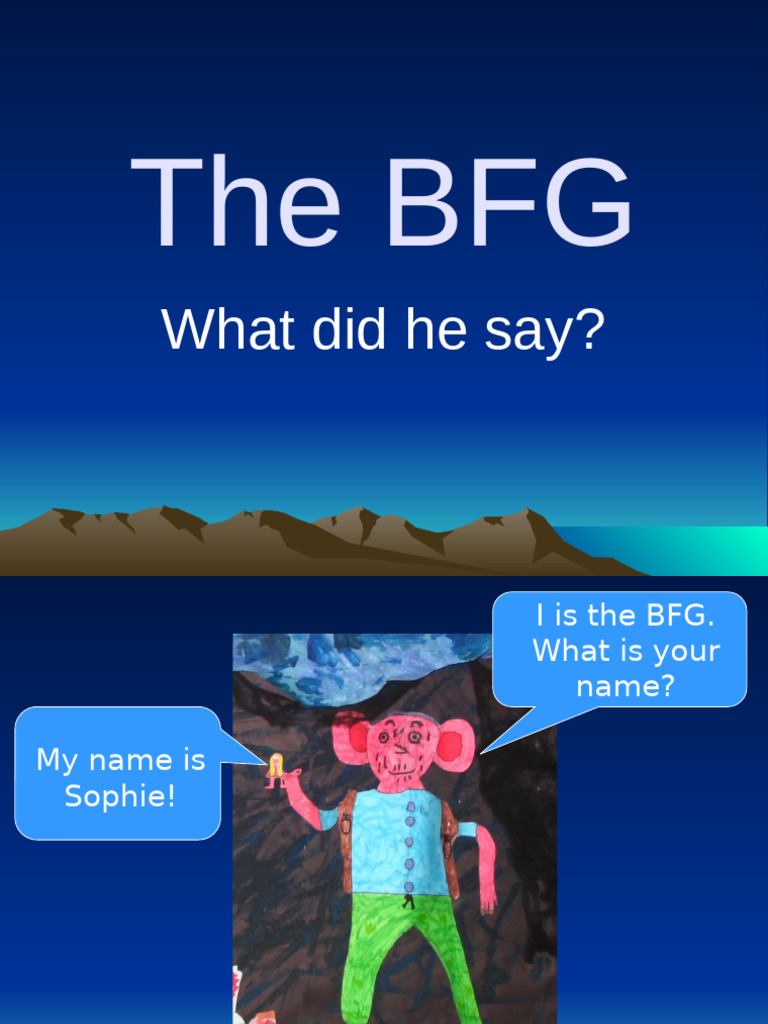 BFG Direct Speech | PDF