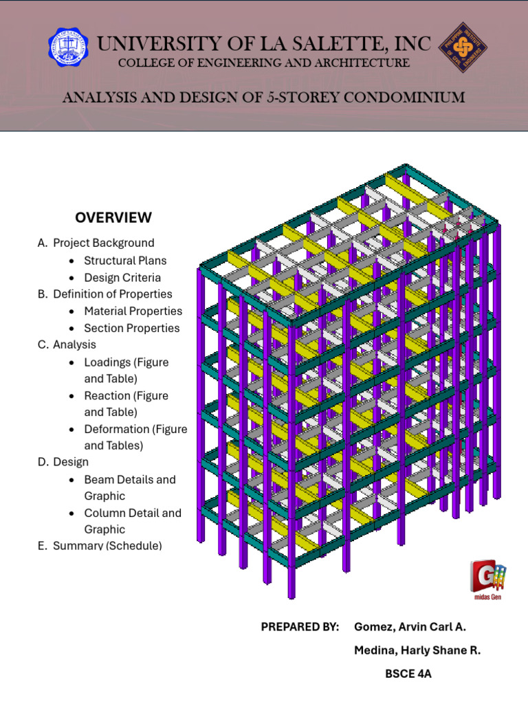 5-Storey Condominium Design Analysis | PDF | Beam (Structure) | Materials