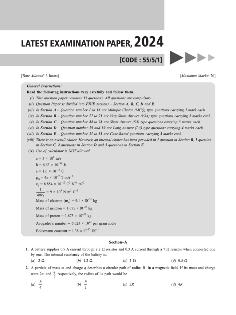 Exam Papers 2024 | PDF