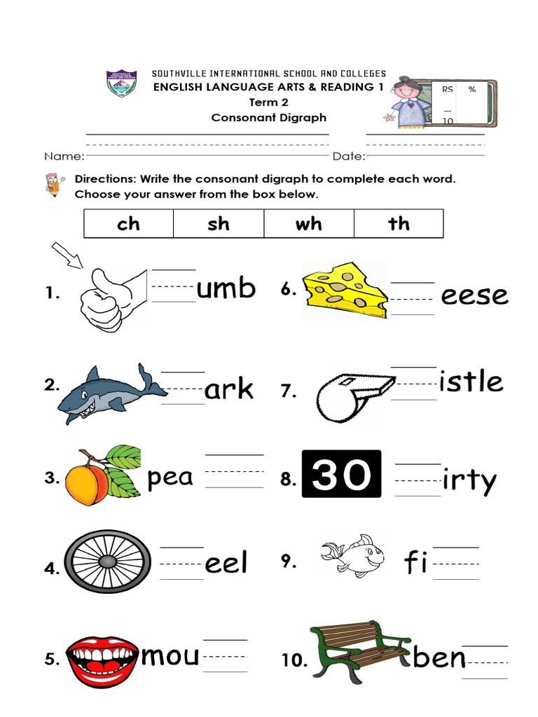 T2_WS 1_Consonant Digraphs.docx | PDF