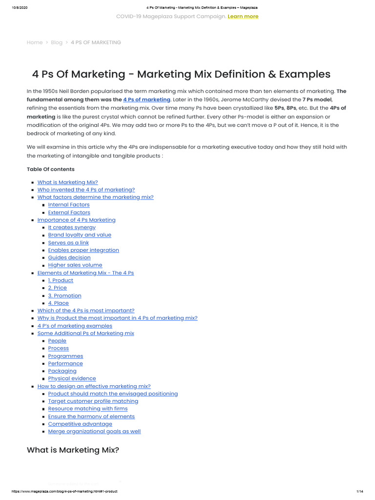 4 Ps of Marketing - Marketing Mix Definition & Examples - Mageplaza ...