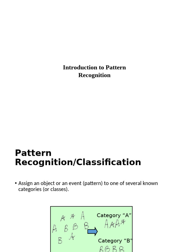 Introduction of PR | PDF | Statistical Classification | Computational Neuroscience