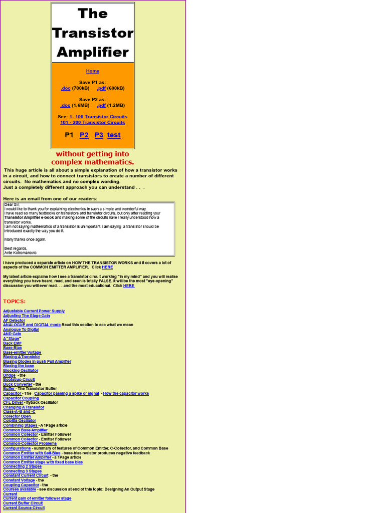 Simple Transistor Circuit Guide | PDF | Bipolar Junction Transistor ...