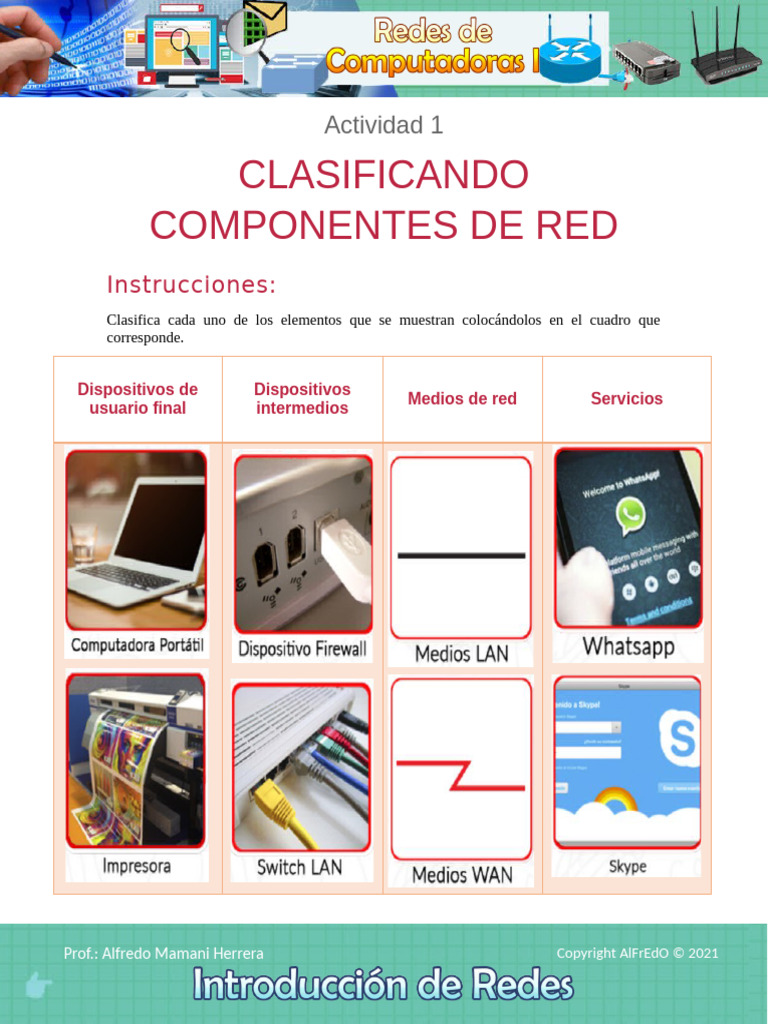 Actividad 1 - Componentes de Una Red | PDF