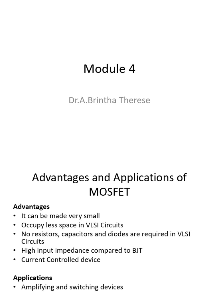 Module 4 - MOS Capacitor PPT1 | PDF | Mosfet | Field Effect Transistor