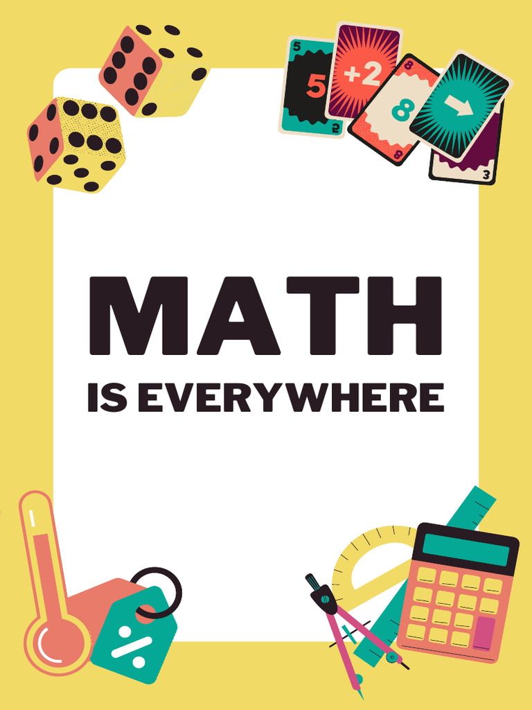 Bold Colorful Math Is Everywhere Poster | PDF