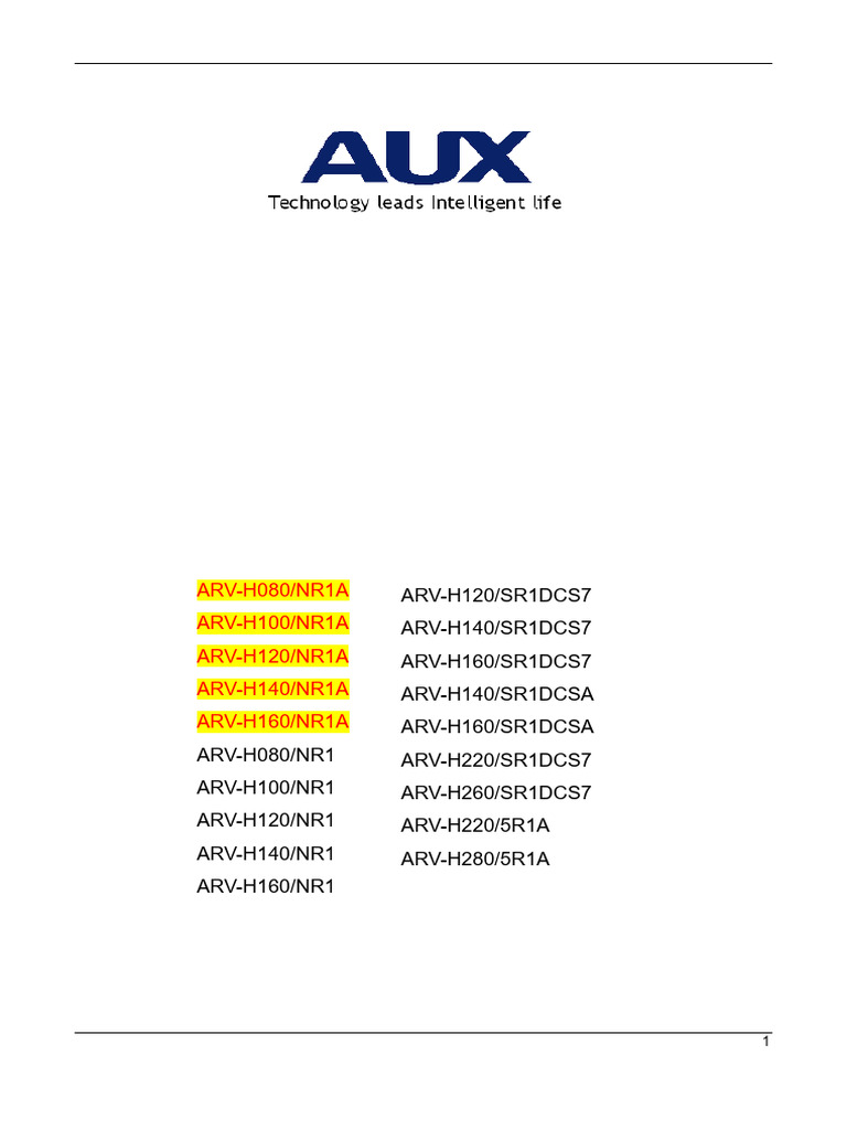 Mini ARV DC Inverter T1 Manual | PDF | Power Inverter | Air Conditioning