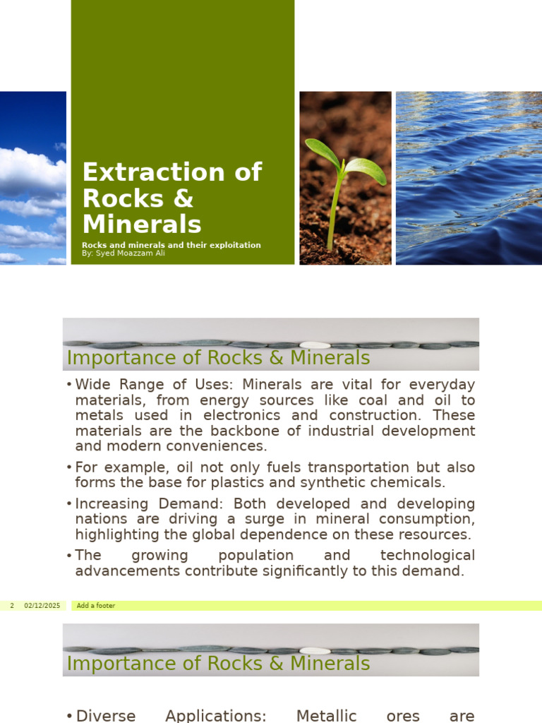 Importance and Methods of Mineral Extraction | PDF | Mining | Ore