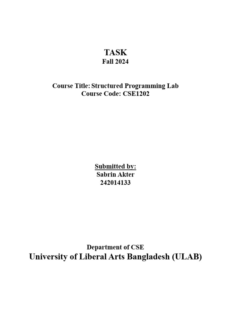 Sabrin Akter - Task2 | PDF
