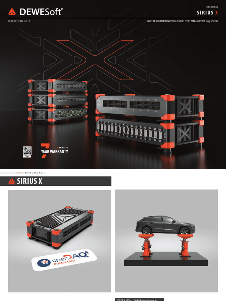 Dewesoft Sirius x Product Data En | PDF | Data Acquisition | Analog To ...