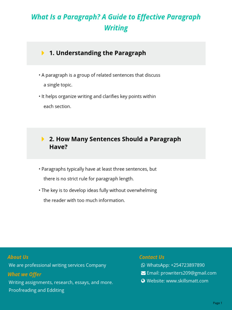 What is a Paragraph a Guide to Effective Paragraph | PDF | Paragraph | Essays