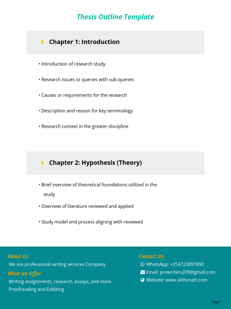 Thesis Outline Template | PDF